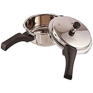 PRESTIGE PRDA3 Prestige 3L Alpha Deluxe Induction Base Stainless Steel Pressure Cooker, 3.0-Liter