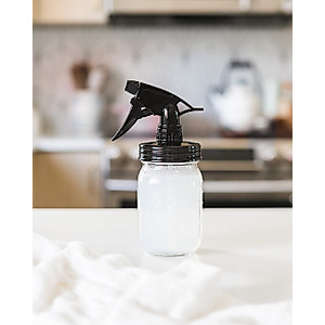 Jarmazing Products Mason Jar Sprayer – Black – With 16 Ounce Ball Mason Jar – 2 Pack!