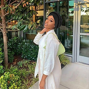 Turbans for Women African Pre-Tied Head Scarf for Women's Hair Wraps Cover Beanie Cap Cancer Chemo Headwear for Women