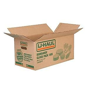U-Haul Dish Packing Kit – for Dishes and Glassware – Includes 1 Box, 1 Cell Divider Unit, and 32 Assorted Foam Pouches (Value Pack of 2)