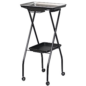 FT59-A Fold-A-Way Coloring Service Cart w/Stain Resistant Aluminum Tray