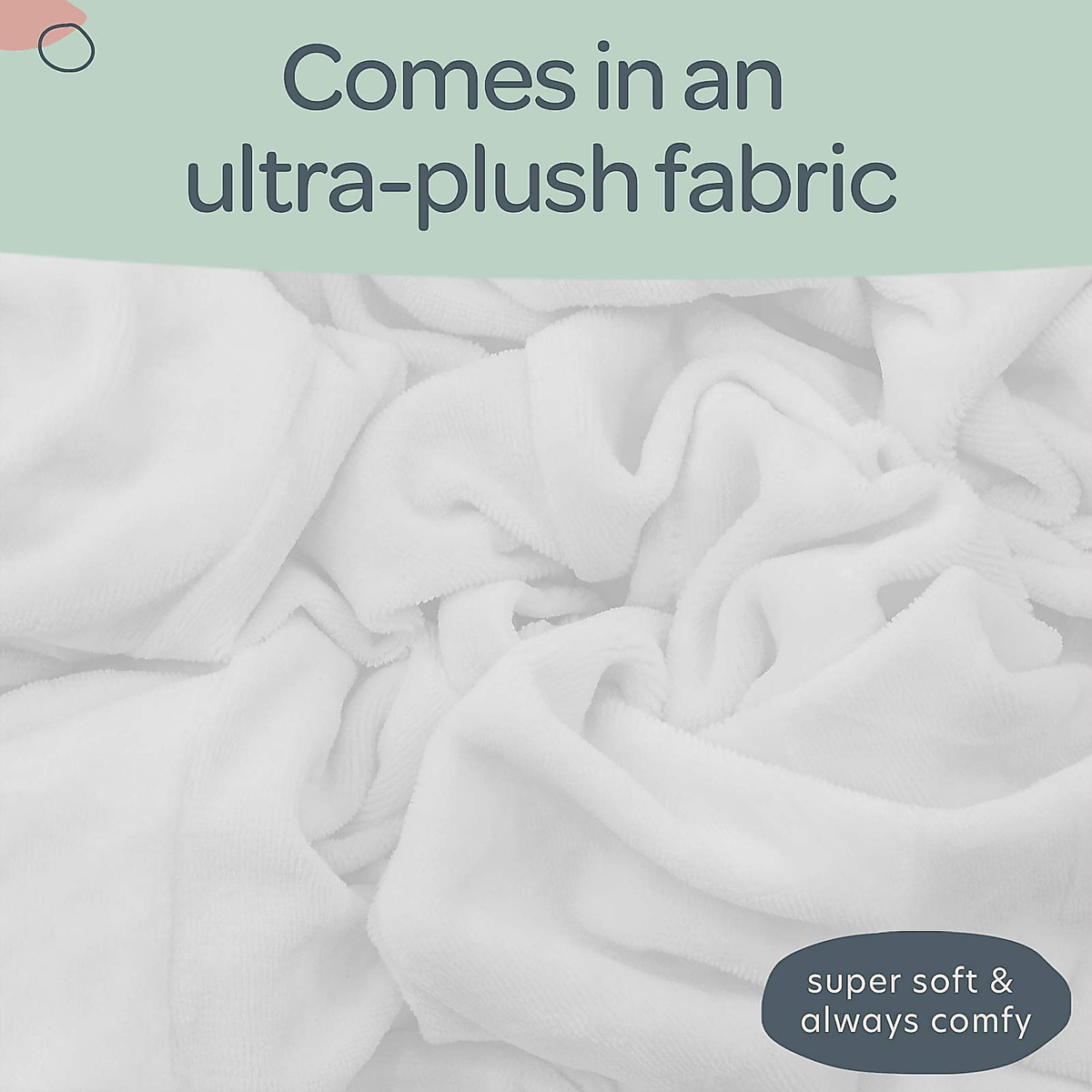 PooPoose Changing Pad Cover (Cloud White)