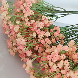 9Pcs 20.4" Babys Breath Flowers Artificial Gypsophila Bouquets Flowers for Wedding Home Garden Decoration (Pink)