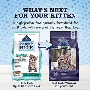 Blue Buffalo Baby BLUE Healthy Growth Formula Grain Free High Protein, Natural Kitten Dry Cat Food, Chicken 4.5-lb