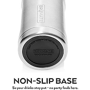 BrüMate Hopsulator Juggernaut Can Cooler Insulated for 24oz  / 25oz Cans | Can Coozie Insulated Stainless Steel Drink Holder for Beer, Tea, and Energy Drinks (Matte Gray)
