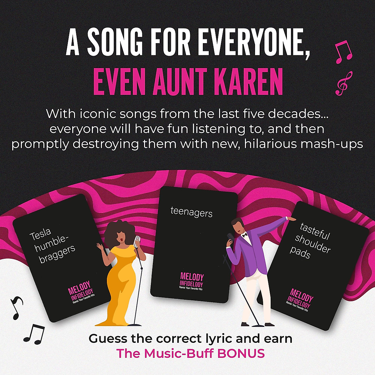 Melody Infidelody - Fun Music Games for Game Night, Music Gifts for Teens, White Elephant, and People Who Love Singing Gifts - Makes an Awesome Gift for Music Lovers