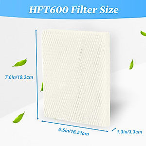 getalong HFT600 Humidifier Filter T Compatible for Honeywell HEV620 & HEV615 Series,Part HFT600T HFT600PDQ,6 Pack