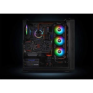 Thermaltake Pure Plus 12 RGB TT Premium Edition 120mm Software Enabled Circular 9 Controllable LEDs RGB PWM Case Radiator Fan 3Pack, TT RGB PLUS Software, AI Interactive Voice Control CL-F063-PL12SW-A