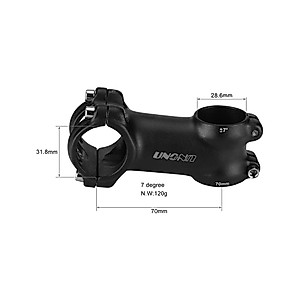 BESNIN Bike Stem, 7 Degree 31.8mm 60mm/70mm/80mm/90mm/110mmMTB Stem Mountain Bike Handlebar Stem for Bicycle, Road Bike, MTB, BMX, Cycling (7° 31.8 * 70mm)