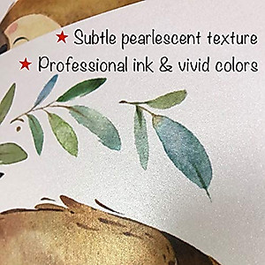 Elephant Flower Inspirational Words Woodland Crown Animals Adorable Art Print Set of 4 (8”X10”), Motivational Quote Phrases Wall Art Poster for Nursery Baby Kids Room Home Decor, No Frame (Flower)