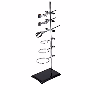 DOMINTY 60CM Laboratory Stands Support and Lab Clamp Flask Clamp Condenser Clamp Stands,Lab & Scientific Supplies Glassware & Labware