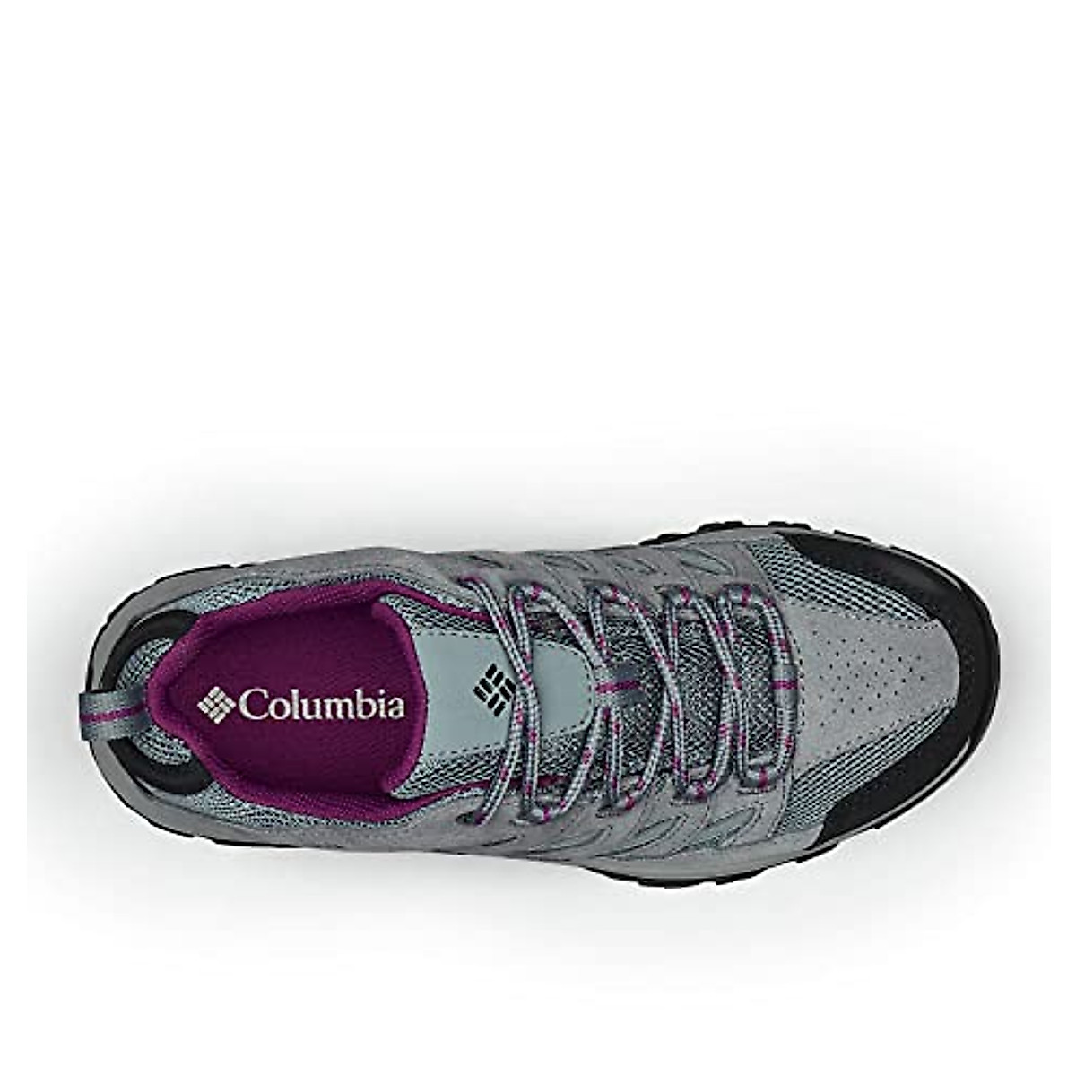 Columbia Womens Crestwood Mid Waterproof Hiking Shoe, Graphite, Wild Iris, 7.5 US