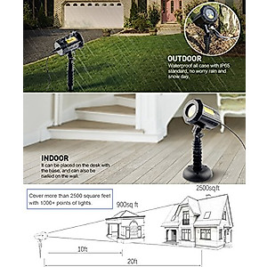 Dalanpa Garden Lights Outdoor Laser Christmas Light Moving Star Projector (Red Green)