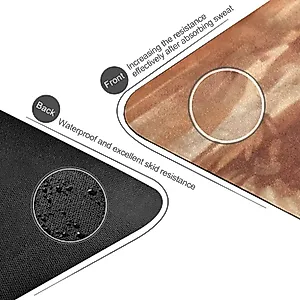 GOODOLD Vintage Western Cowboy Yoga Mat, 71 x 26 Inch Non-slip Yoga Mats Folding Travel Exercise Mat Indoor Outdoor Gym Pilates with Storage Bag for Women Men