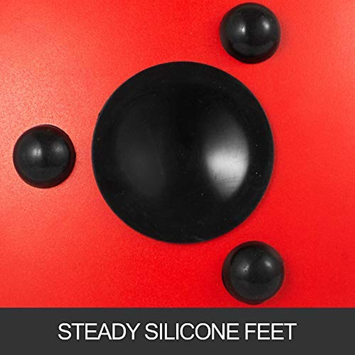 Happybuy Steel Tongue Drum 8 Notes 10 inches Mini Tongue Drum Red Handpan Drum Notes Percussion Instrument Steel Drums Instruments with Bag, Music Book, Mallets,Mallet Bracket