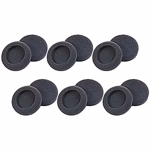 Plantronics 15729-05 Replacement Foam Ear Cushion (6-Pair), Black for use with H51, H51N, H61, H61N, H91, H91N, H101, H101N, SP04, SP05, PLX400 and PLX500 Headsets