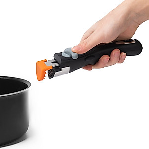 lzteck 2 Sets Detachable Removable Pot Handle,Universal Pot & Pan Handle,Pot Handle Replacement,Scald-Proof Bakelite Pot Clip,Bowl Pot Pan Grip,For Flanging pans,Free Size.