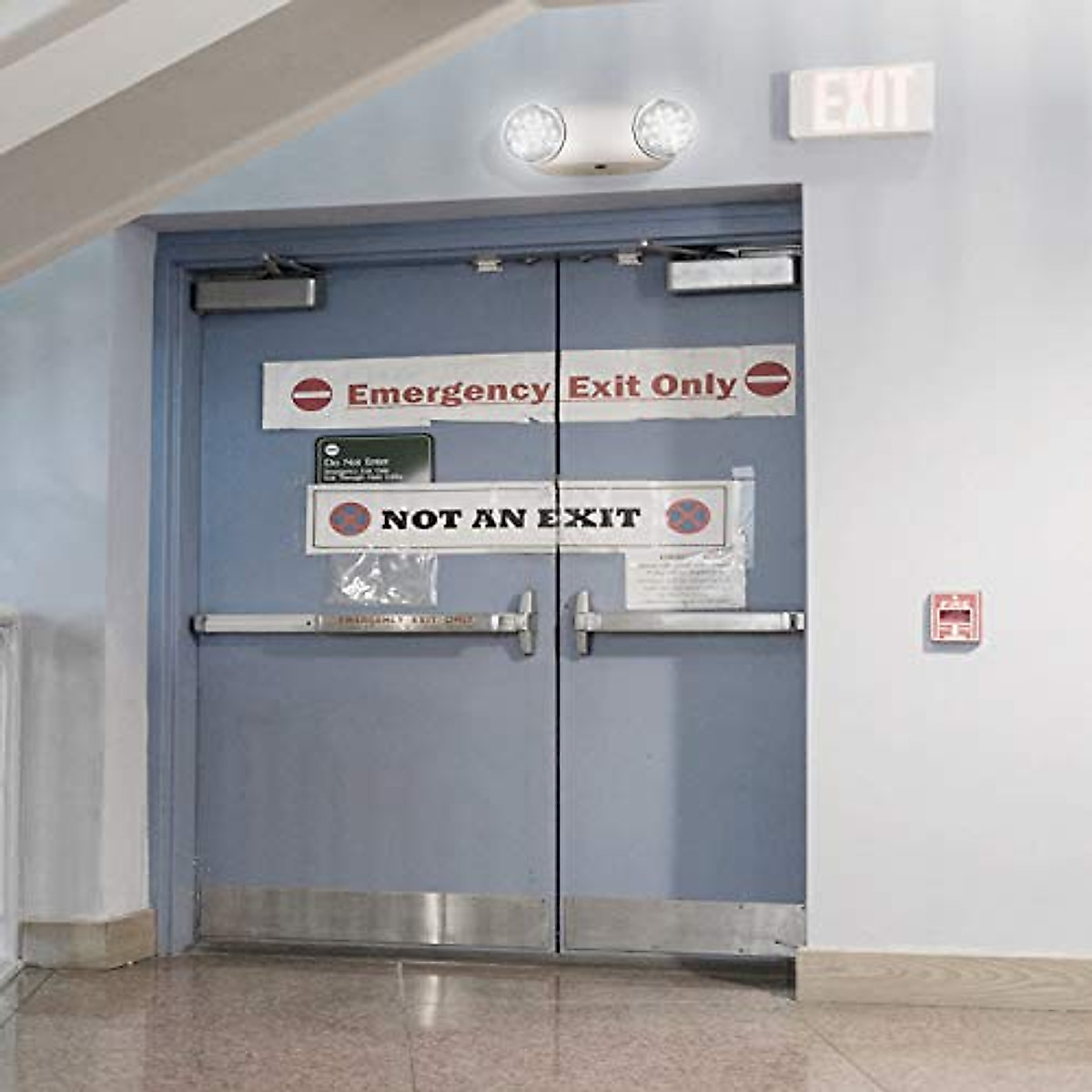 Two Head Emergency Light, Adjustable Integrated LED Emergency Lighting with Battery Backup - 4 Pack