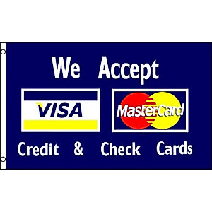 Trade Winds 3x5 Advertising We Accept Visa MasterCard Flag Store Banner Business Credit Sign Premium Fade Resistant