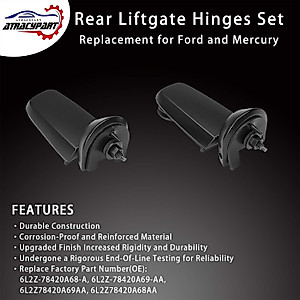 Rear Window Hinge Set Liftgate Glass Hinge Right & Left | Replacement for 2006-2010 Ford Explorer, Mercury Mountaineer | Replaces# 6L2Z-78420A68-A, 6L2Z-78420A69-AA