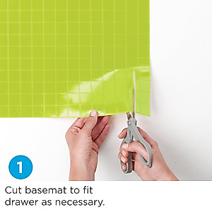 KMN Home DrawerDecor Lime Customizable Drawer Organizer 21 Piece Deluxe Starter Kit