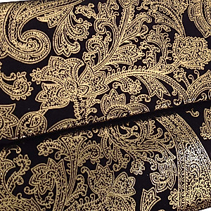 JNB Paisley Pattern Print Clutch, Gold