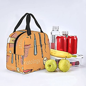 Dental Care Instruments Tooth Paste Lunch Box Bento Bag Lunch Backpack Cartoon Bag Insulation Safety Reusable For Men/Women Work And Life