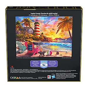 Big Ben Luxe 1000-Piece Jigsaw Puzzle, for Adults and Kids Ages 8 and up, Tropical Sunset