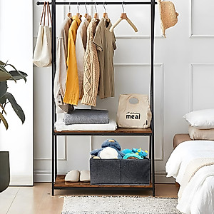 SHINYHARBOR 2Pcs Large Collapsible Closet Storage Bins 18"x11"x8”, Fabric Storage Organizer with Handles, Foldable Storage Basket Bins for Shelves, Blanket, Towel, Clothes, Books, Toys,Grey