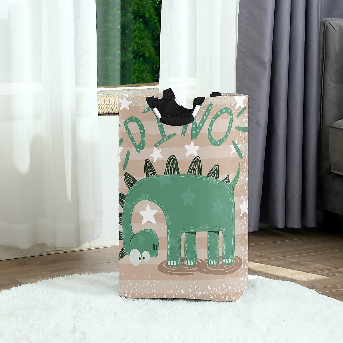 senya Cute Dinosaur Large Storage Basket Collapsible Organizer Bin Laundry Hamper for Nursery Clothes Toys