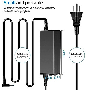 HP 45W 19.5V 2.31A Laptop Charger for HP Stream 11 13 14, Pavilion, Elitebook Folio, Spectre, Pavilion Touchsmart, Spectre Ultrabook, AC Adapter Power Supply (4.5mm x 3mm)