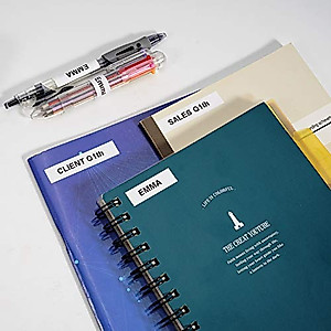 Label KINGDOM Label Replace for DYMO LetraTag Refills 91331 White Plastic Label Tape 12mm x 4m (1/2" x 13') for Dymo LetraTag 200B Plus LT100H LT100T QX50 Label Maker, Black on White, 5-Pack