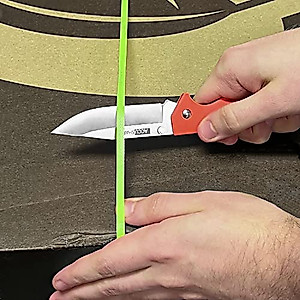 ACCUSHARP Folding Knife with Allen Wrench - Lockback Pocket Knife with Clip - Stainless Steel Sport Knife for Outdoor Use, Hunting, Fishing, & Camping - Orange