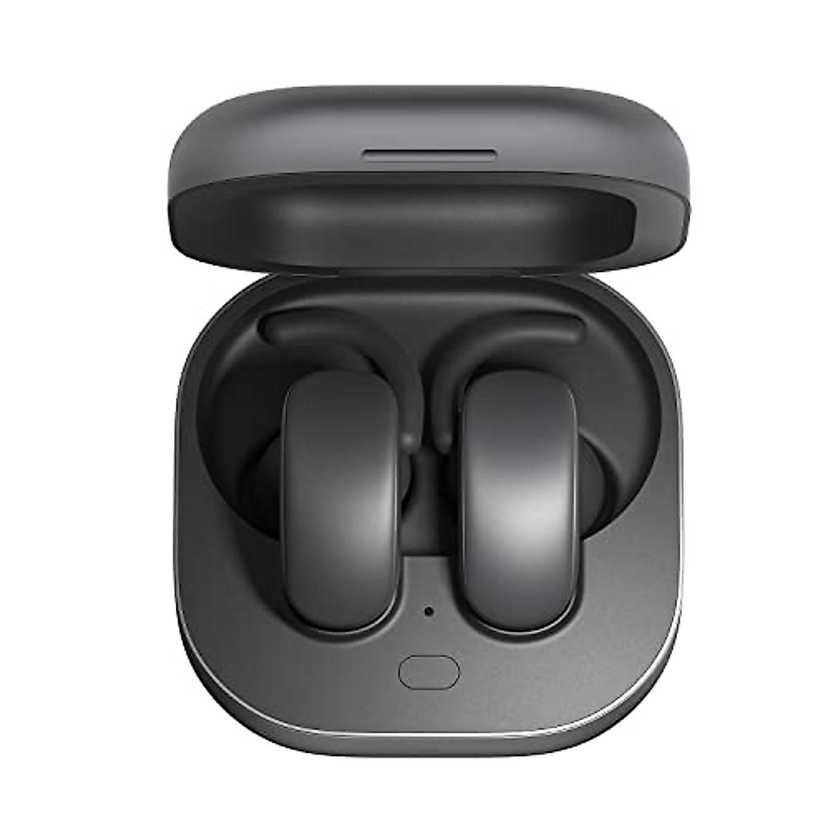 STUDIO NOD Wireless Earbuds with Personalized ANC, FREENOD Pro Wingtips for Sports, Deep Bass, Comfortable Fit, Touch Contro, Dark Grey, Aluminium Case, 24H Playtime