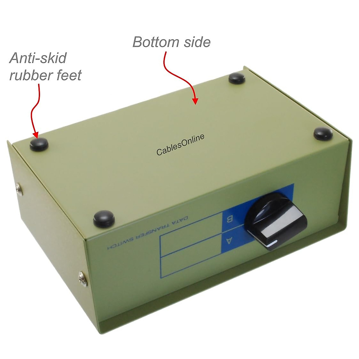 CablesOnline 2-Way A/B RJ45 Metal Rotary Manual Switch Box (SB-034)