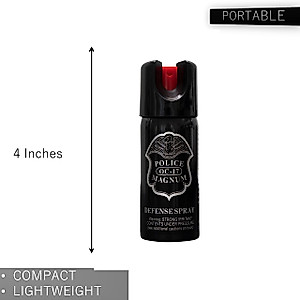 POLICE MAGNUM Pepper Spray- Portable Self Defense- Made in The USA- Maximum Strength-16ft Range- 2oz Twist Lock (3 Pack)