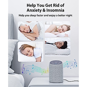 Jack & Rose White Noise Machine for Adults, Adults Sound Machine with Backlight Button & Fabric Design, Travel Sound Machine for Sleeping