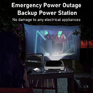 BATINO 600W/577Wh Portable Solar Power Station (Peak 1000W), Solar Generator with PD 60W Quick Charge, 3.0 Fast Charging Port,3 x Pure Sine Wave AC Outlets & LED Flashlight