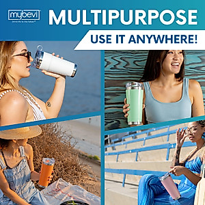 MyBevi Classic Stainless Steel Premium Grade Insulated Travel Tumbler (Shoreline Blue 26 oz)