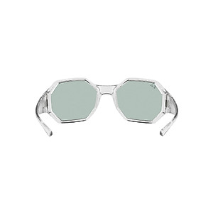 Ray-Ban Rb4337 Polarized Square Sunglasses, Transparent/Evolve Photochromic Green to Blue, 59 mm