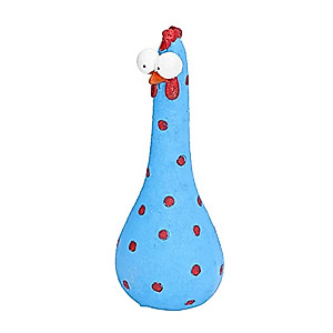 Chicken Statue, Big Eye Chicken Long Neck, Microlandschaft Hand Crafted Resin Animal Garden Statues for Garden Yard Art Decoration(Blue)