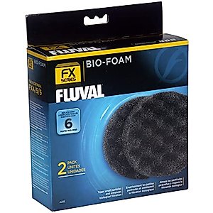 Fluval FX4/FX5/FX6 Bio-Foam, Replacement Aquarium Filter Media, 2-Pack, A239