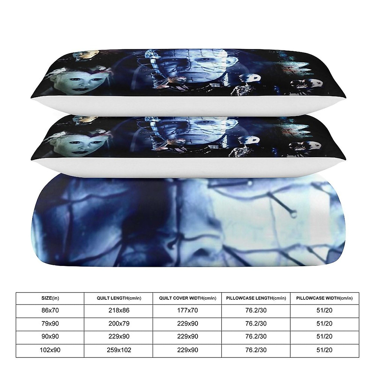 gscm Hellr_aiser 3 Pieces Bedding Sets 86"x70" 1 Duvet Cover and 2 Pillow Shams Funny Bedroom Accessories