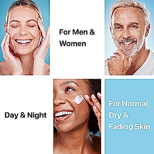 Face Moisturizer Retinol Cream - Men and Women Anti-Aging Day & Night Neck Décolleté with Retinol, Collagen Hyaluronic Acid Hydrating Wrinkle Repair Safe for All Skin Types