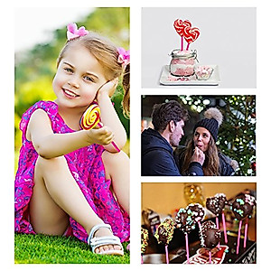 6 Inch Cake Pop Sticks Set Pack of 300, Each of 100 Pieces Parcel Bags, Colorful Treat Sticks, Colorful Metallic Wire for Lollipops Candies Chocolates and Cookies