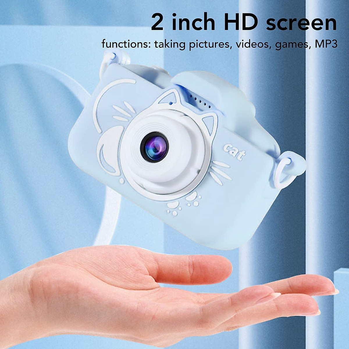 Kids Camera,2 Inch 1080P HD Kids Digital Camera for Toddler with Video and Games,Toddler Camera Kids Selfie Camera for 3 4 5 6 7 8 9 Year Old Girls Boys