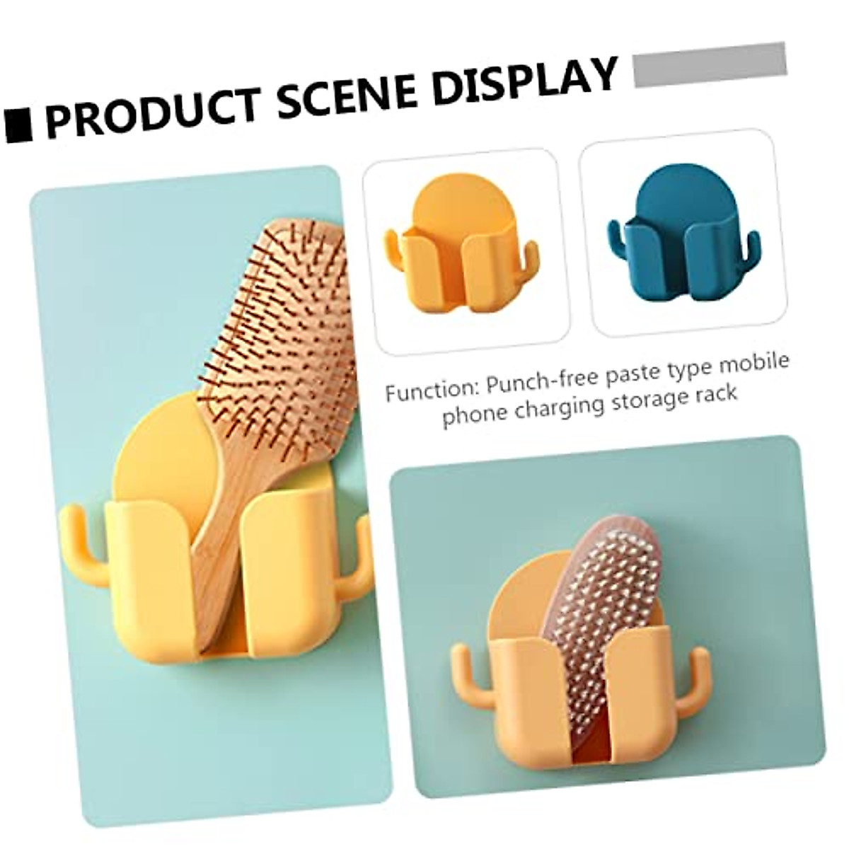 KITANDOVE 4pcs Charging Storage Rack Cell Phone Stand Mobile Stand for Wall Phone Charging Rack Self- Adhesive Remote Holder Nail- Rack Key Holder for Wall Brackets for Shelves Pp