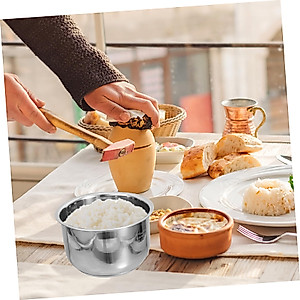 TIDTALEO Rice Cooker Liner Stainless Rice Cooker Stainless Cookware Instant Rice Cooker Inner Tank Non- Stick Rice Cooker Pot Cooker Liner Container Cooker Inner Pot Cooking Pot Inner Pan 2L