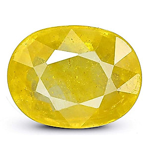 7.10 Carat Certified Unheated Untreatet AAA++ Quality Natural Gold Plated and Yellow Sapphire Astrological Ring for Unisex