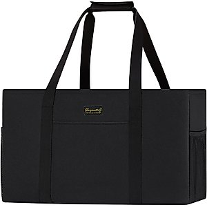 GhvyenntteS Stand Up Extra Large Utility Tote Bag with Metal Wire Frame & Reinforced Bottom Board, Thirty One Utility Tote, Foldable Reusable Grocery Bags with Pockets